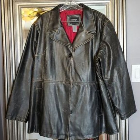 Outbrook | Jackets & Coats | Outbrook Woman Distressed Faux Leather ...